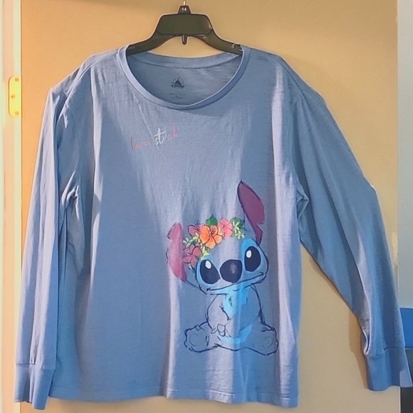 Disney | Tops | Disney Stitch Long Sleeve Top | Poshmark